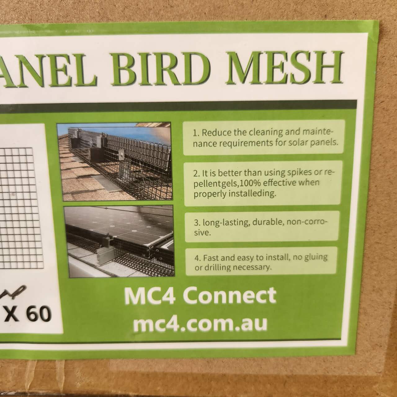 PVC Coated Stainless Steel Solar Panel Bird Mesh Bird Proofing Pigeon ...